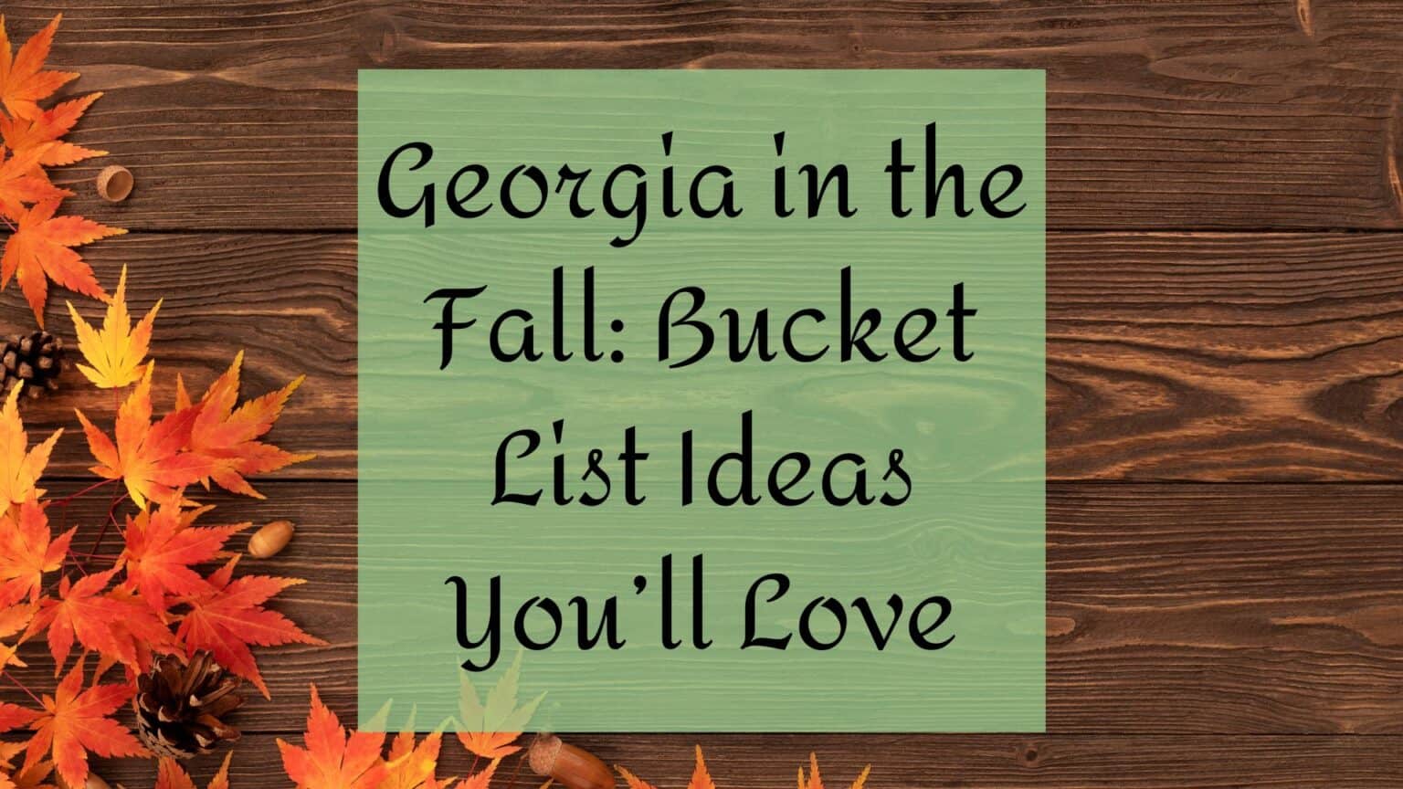 Georgia in the Fall: Bucket List Ideas You’ll Love